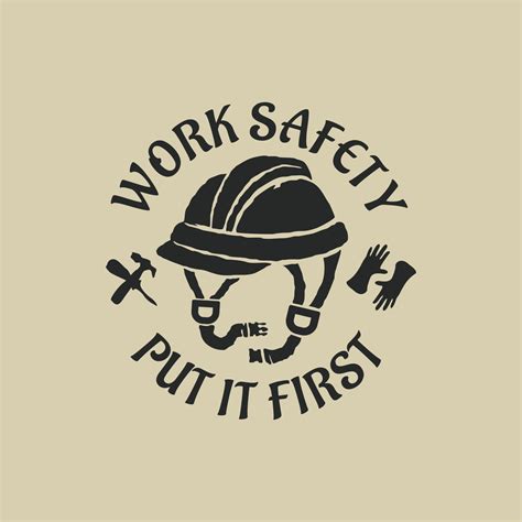 Work Safety Emblem Logo 21314231 Vector Art At Vecteezy