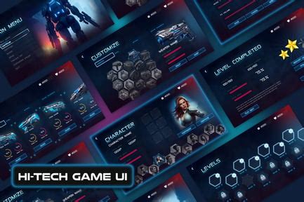 Futuristic Fantasy Game Ui With Hud Ux And Ui Kits Ft Hud And Scifi