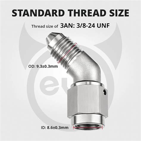 Evil Energy 3an4an An Male To Female Swivel Adapter 45° 90