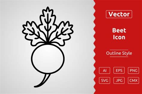 Vector Beet Outline Icon Design Graphic By Muhammad Atiq · Creative Fabrica