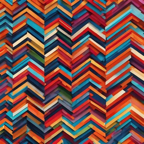 Geometric Zig Zag Pattern Background 3d Rendering Premium Ai