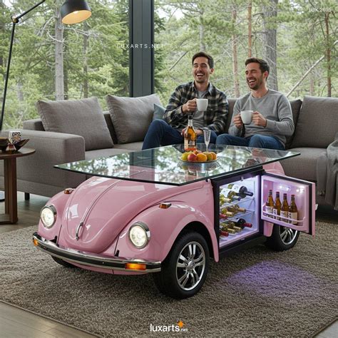 Lux2695 Vw Beetle Inspired Coffee Table With Built In Fridge Cool