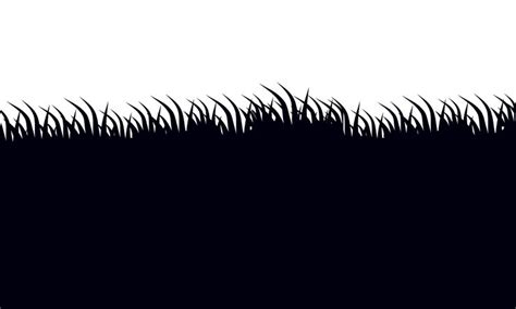 Premium Vector Black Grass Border And Isolated White Background