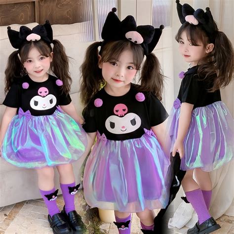 Princess Kesli Girl Kuromi Princess Dress Cosplay Costume Black Kuromi
