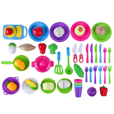 48 шт Детские ролевые игры игрушки для кухни имитация пищи с сливной корзиной набор для