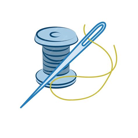 Logotipo De Hilo Y Aguja Vector Premium