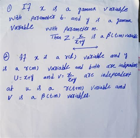 Solved 1 If X Is A Gamma Variable With Parameter T And Y