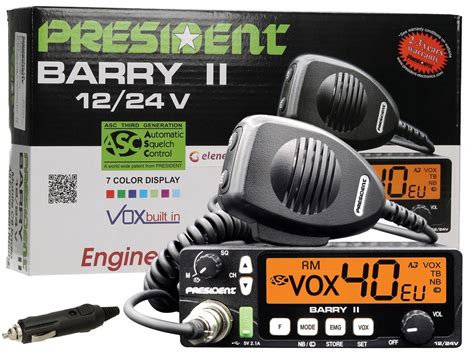 Cb Radio President Barry Bary Asc 12v 24v Wtyk A3k 9738430072
