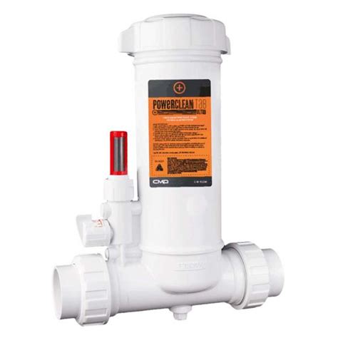 Cmp Powerclean Ultra Vs In Line Chlorinator With White Glass Lid 25280 160 000 Ez Pool And Spa