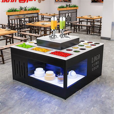 J H Hot Pot Restaurant Small Ingredient Table Refrigerated Fresh