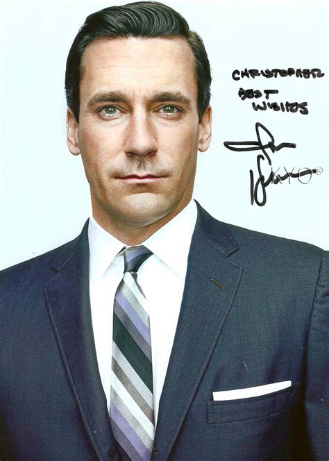 Chris Autographs Jon Hamm