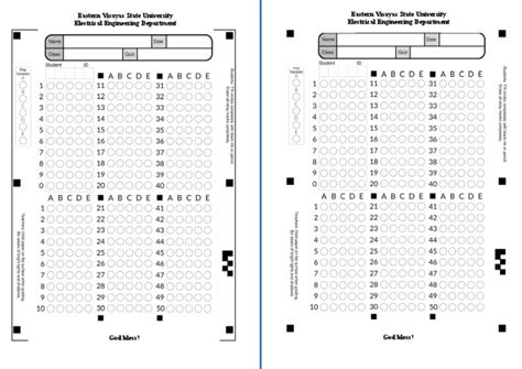 Answer Sheet Zipgrade Pdf