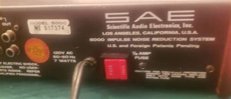 Vintage Sae Model 5000 Impulse Noise Reduction System Selling As Is