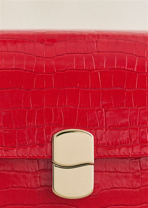 Milo Classic Bag Crocodile Red Bovine Leather Octobre Éditions