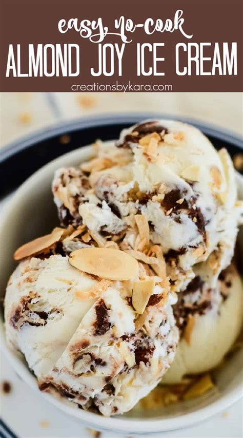 Almond Joy Ice Cream With Toasted Coconut Creations By Kara
