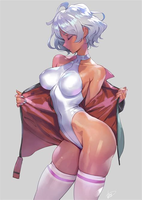 Rule 34 1girls Artist Signature Big Breasts Closed Eyes Dark Skinned