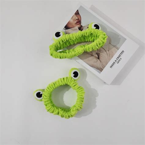 써니프랜드 귀여운 개구리 초록 세안 머리띠 헤어밴드 세안밴드 1946 위시버킷