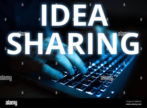 Sign Displaying Idea Sharing Word Written On Startup Launch Innovation