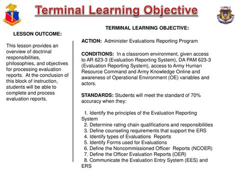 Adjutant General School Administer Evaluations Reporting Program Ppt Download