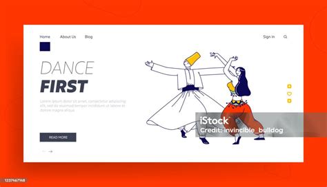 Template Halaman Arahan Tari Arab Berputar Dervish Dalam Pakaian