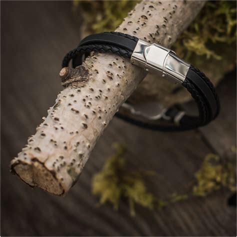 Bransoletka Skórzana Męska Damska Gitara Plecionka