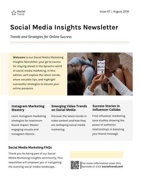 Social Media Marketing Insights Newsletter Template Venngage