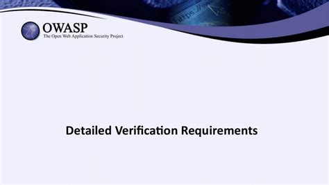 Application Security Verification Standard Project