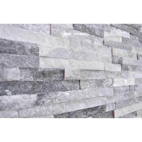 Grey White Mix Split Face Tile Quartzite 10x36cm — Uk