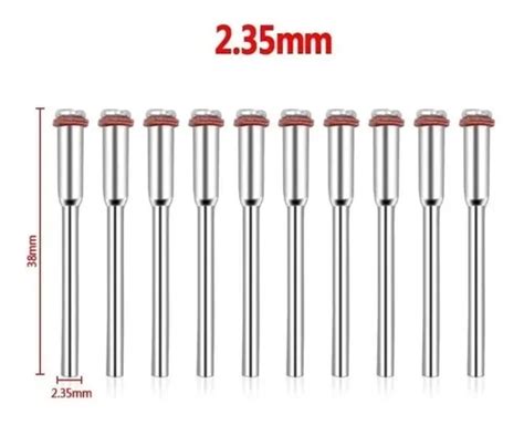 10 Vastago Mandril Disco Para Taladro Dremel Mototool Mini 10