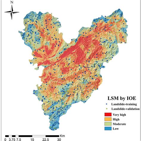 landslide susceptibility map derived by the fr model download