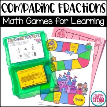 Comparing Fractions Math Game By Simply Steam Tpt