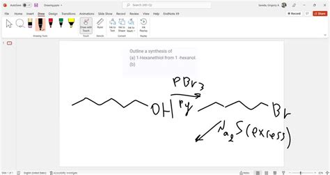 Solved Outline A Synthesis Of A 1 Hexanethiol From 1 Hexanol B