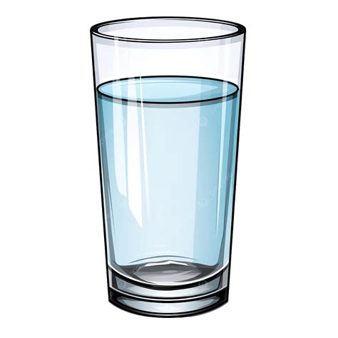 Vaso Con Agua Ilustración Libre Png Dibujos Vidrio Agua Libre Png