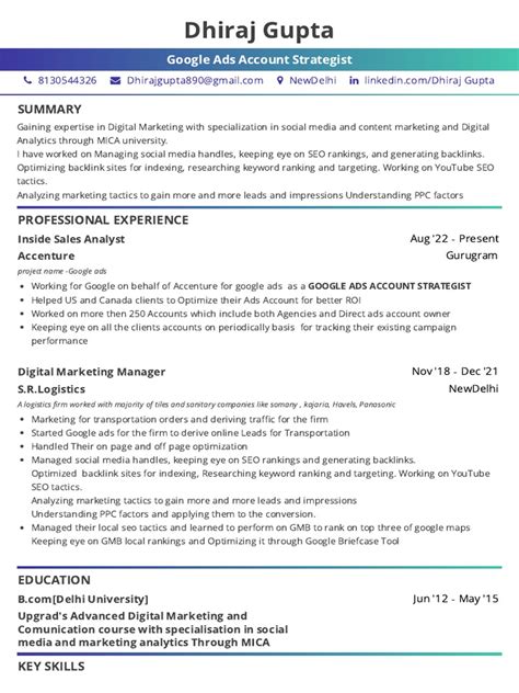 Dhiraj Gupta Dec Cv Resume Pdf