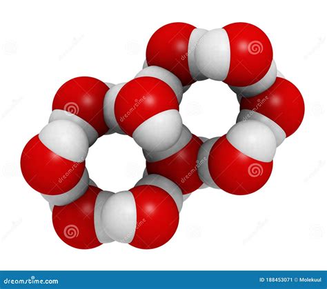 Ice Frozen Water Hexagonal Crystal Structure Stock Illustration