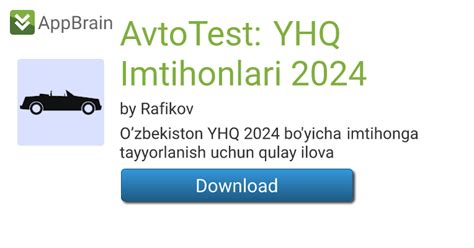 Avtotest Yhq Imtihonlari 2024 For Android Free App Download