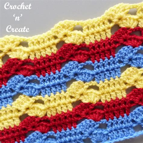 Crochet Offset Shell Stitch Crochet N Create
