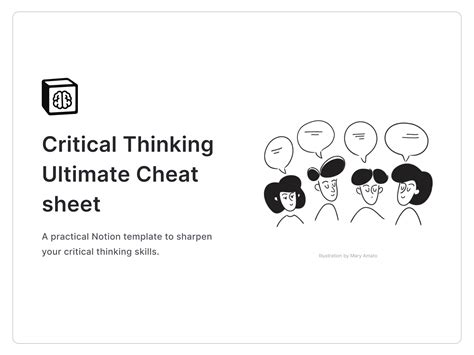 Critical Thinking Cheat Sheet Free Notion Template By Mohammad Adineh