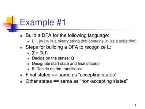 Ppt Finite Automata Definitions Recognizers Regular Languages Powerpoint Presentation Id