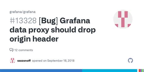 Bug Grafana Data Proxy Should Drop Origin Header · Issue 13328