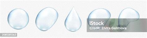 투명한 배경에 고립 된 물방울 세트입니다 벡터 일러스트 레이 션입니다 투명한 배경에 고립 된 물방울 세트입니다 벡터 일러스트 레이 션입니다 빗방울에 대한 스톡 벡터 아트 및