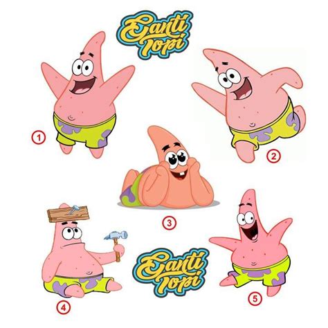 Sablon Setrika Patrick Star Spongebob Ganti Topi Lazada Indonesia