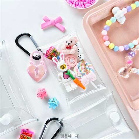 가챠 투명 파우치 피규어 키링 만들기 소품 케이스 가챠 투명 파우치 피규어 키링 만들기 소품 케이스