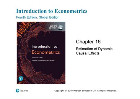 Ch 16 Estimation Of Dynamic Casual Effects Introduction To