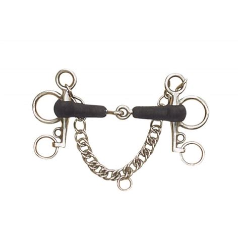 Centaur Stainless Steel Rubber Mouth Tom Thumb Pelham Bit Farm House Tack