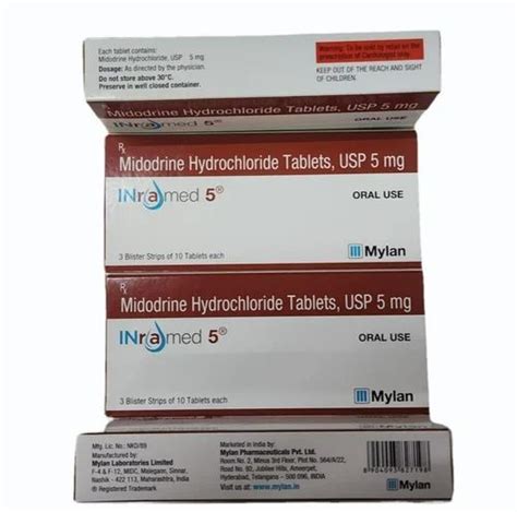 5 Mg Midodrine Hydrochloride Tablets Usp At ₹ 900box Midodrine Tablets In New Delhi Id