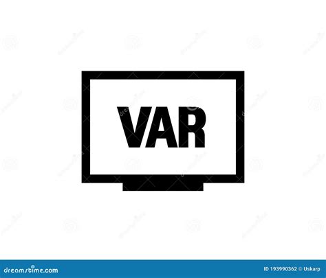 Var Or Video Assistant Referee Football Referee Shows Hands Sign Vector Illustration