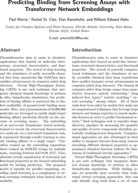 Predicting Binding From Screening Assays With Transformer Network Embeddings Theoretical And