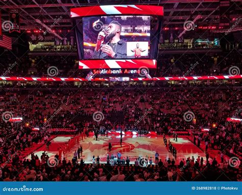 Performance At Scotiabank Arena During Toronto Raptors Game Editorial