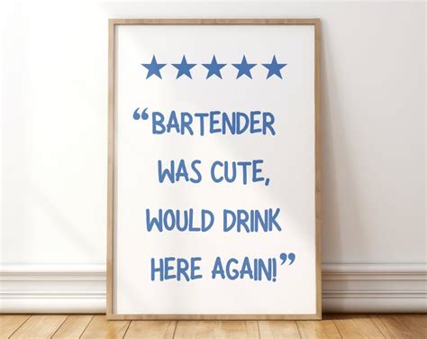 Kitchen Art Prints Bartender Was Cute Poster Kitchen Decor Prints And